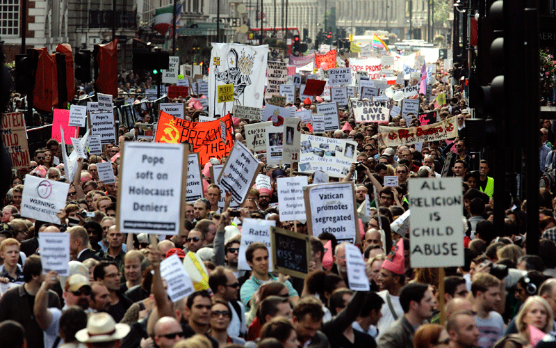 Pope apologises over sexual abuse, thousands march in protest - News ...