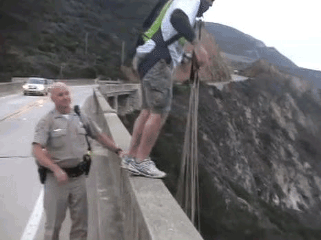 Base jumper leaps 280ft to escape police - Offbeat - This is life ...