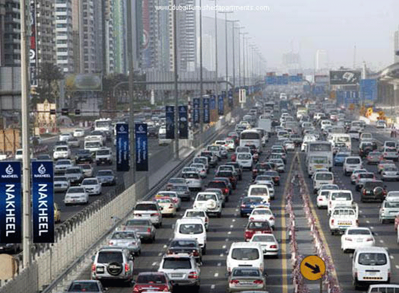 Massive traffic jam on Dubai-Sharjah road on first day of Ramadan ...