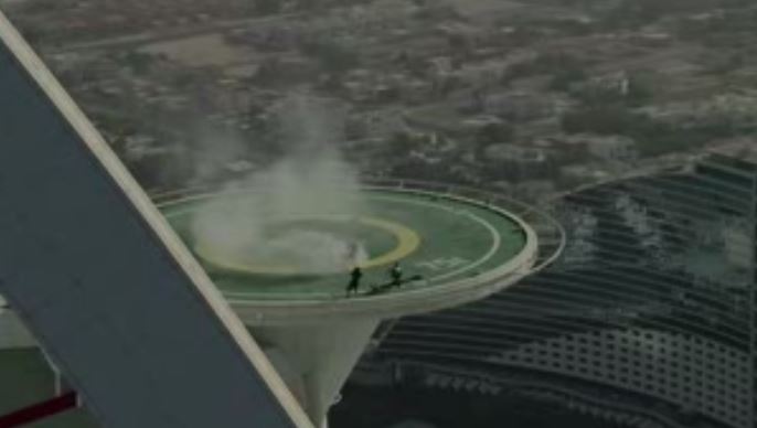Infiniti Red Bull performs donut stunts on Dubai’s Burj Al Arab helipad ...