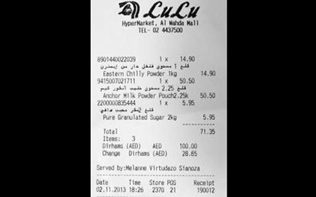 UAE tells all shops to add Arabic to their bills - News - Emirates ...