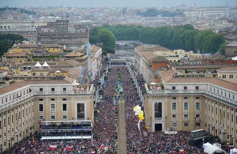 Pope John Paul Ii Funeral Crowd