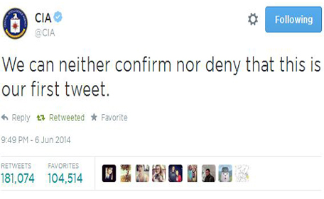 Best first tweet ever by CIA? - News - Emirates24|7