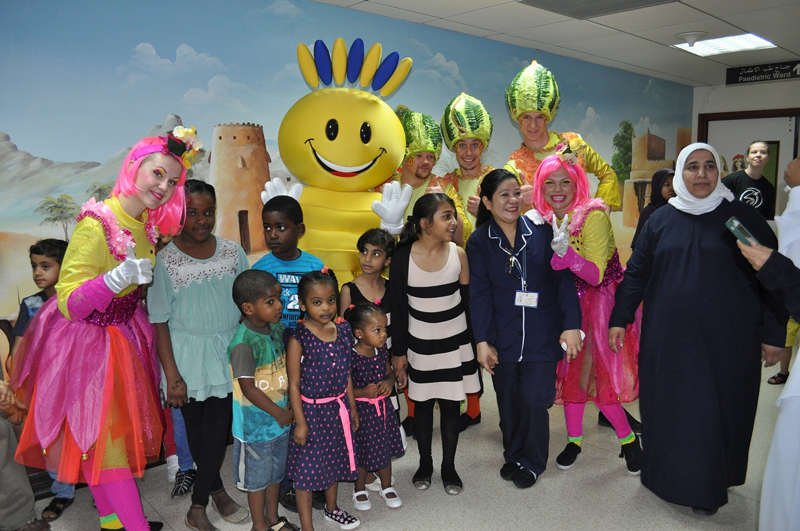 Modhesh charms kids during visits to UAE schools, hospitals and malls ...