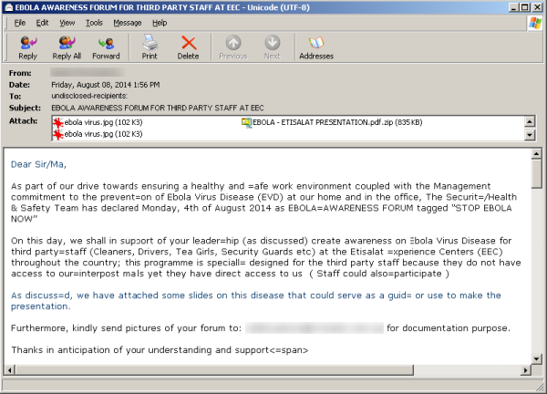 Fake Etisalat email carries 'Ebola' virus - News - Emirates - Emirates24|7