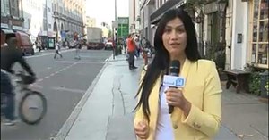 TV reporter disrupted by falling cyclist - Videos - Virals - Emirates24|7