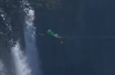 Nail-biting finish: High-wire walkers cross Victoria Falls - Offbeat ...