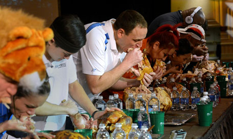 Turkey-eating contest winner eats full bird - Offbeat - Crazy World ...