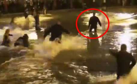 Police rescue crazy Kanye West from lake, mobbed by fans [video ...