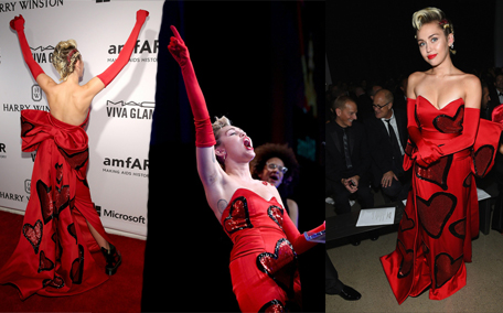 When Miley Cyrus went elegant in red - Entertainment - Films and Music ...