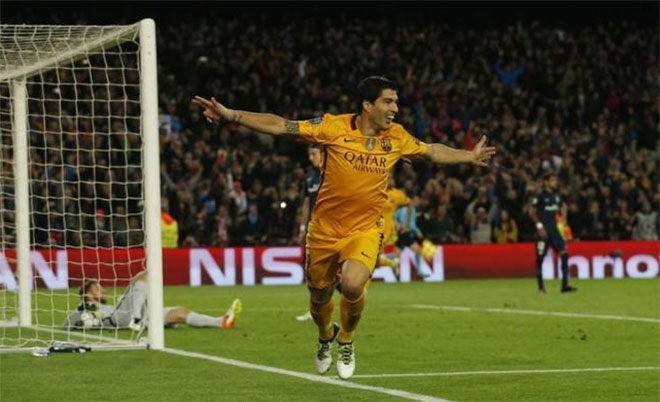 Four-goal Suarez salutes Barca team mates - Sports - FootBall ...