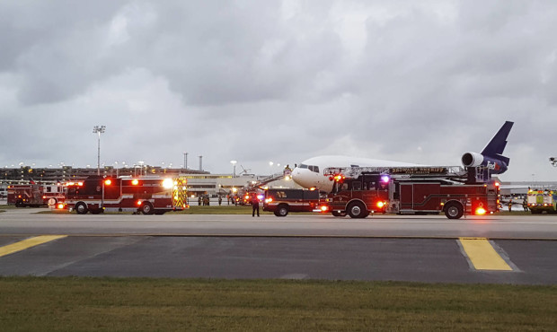 FedEx plane catches fire at Florida airport; no injuries - News ...