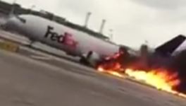 FedEx plane catches fire at Fort Lauderdale-Hollywood International ...