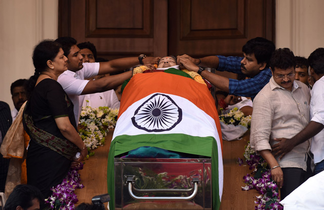 Mass grief as India political star Jayalalithaa Jayaram dies - News ...