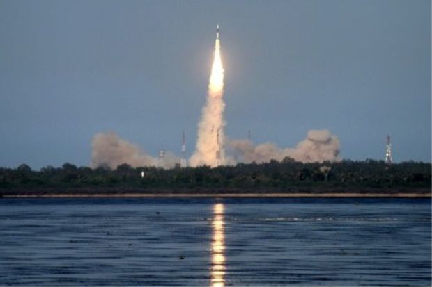India shows off space prowess with launch of mega rocket - News ...