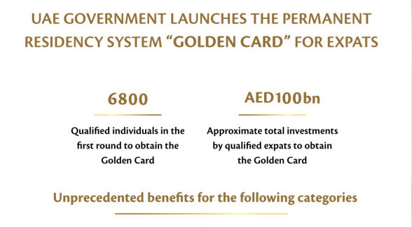 'Golden Card': Permanent residency system for UAE's expats launches ...