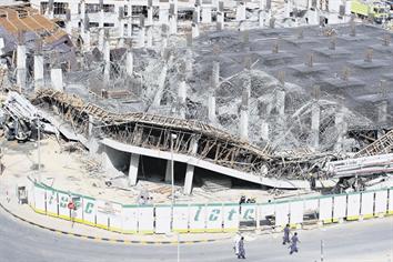 Six people injured as car park under construction collapses - eb247 ...